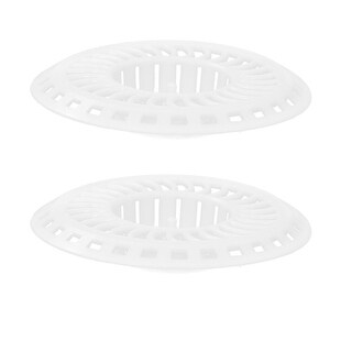 Kitchen 8cm Diameter White Plastic Sink Strainer Drain Stopper 2pcs ...