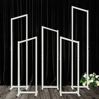 5X Square Tube Wedding Backdrop Stand Party Prop Balloon Flower Rack ...