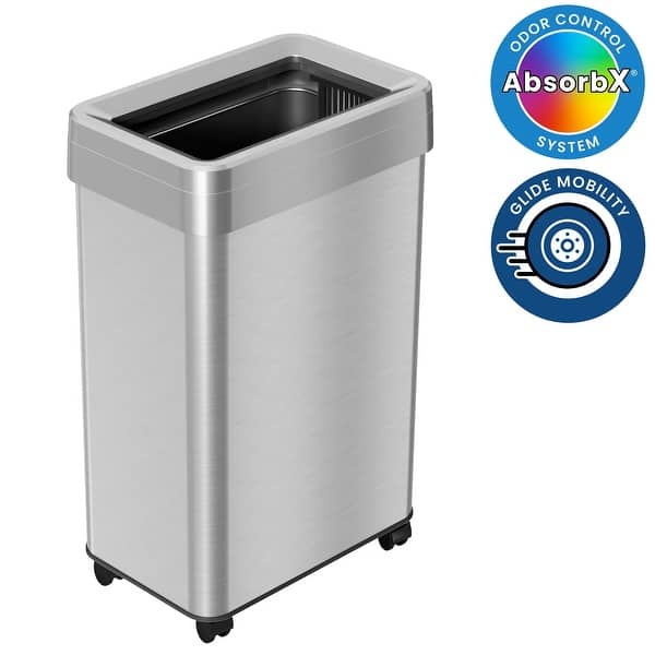 iTouchless 16 Gallon / 61 Liter Rectangular Open Top Kitchen Trash Can ...