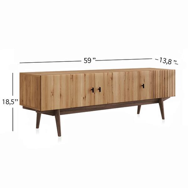 Living Skog Chelsea Brown TV Stand Fits for TV's up to 65 in. with ...