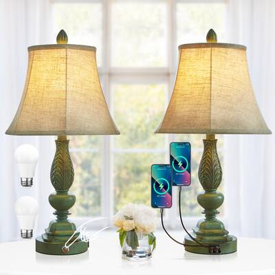 Table Lamp for Bedroom Living Room, 23.5'' 3-Way Dimmable Touch Control ...