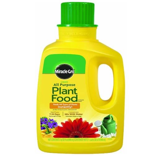 Miracle-Gro 1001502 Liquid All Purpose Plant Food, 32 Oz - 32 Oz - Bed ...