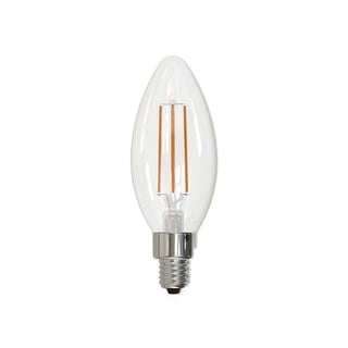 Bulbrite LED Filament Pack of 4 Watt Dimmable B11 Light Bulb with Clear ...