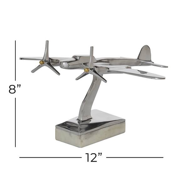 Silver Ceramic Modern Sculpture Airplanes and Helicopters 8 x 12 x 12 ...