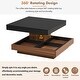 Modern Square 360° Rotating Coffee Table – Farmhouse 2-Tier Design w/ 3 ...
