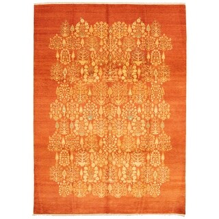 Hand-knotted Peshawar Finest Copper Wool Rug - 8'11" x 12'3"/8'11 x 12 ...