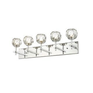 A chrome frame wall sconce with clear crystal shades - Bed Bath ...