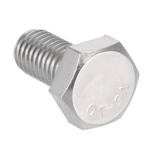 M10 x 20mm Stainless Steel Hex Head Left Hand Screw Bolts Fastener ...