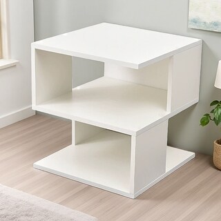 15.7"H 2-Layer Bookshelf - Minimalist Storage Shelf with Smooth Surface ...