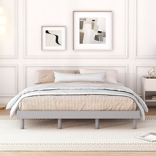 Modern Design Queen Floating Platform Bed Frame - Bed Bath & Beyond ...