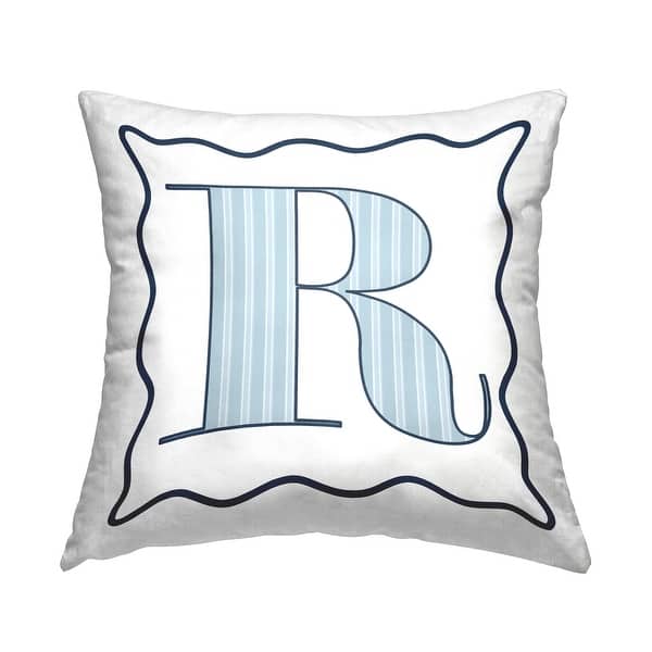 blue letter cushion