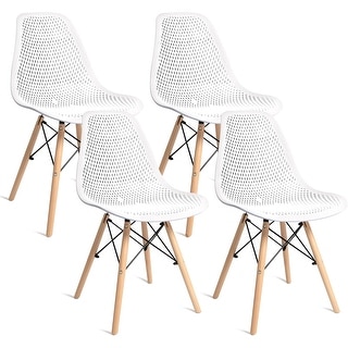 CangLong Plastic Shell Dining Chair Hollow Back Design Armless Side ...