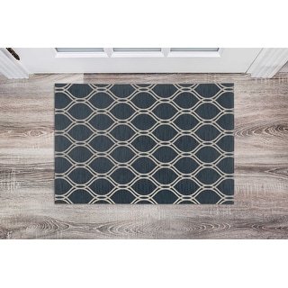 DOUBLE NAVY Doormat By Kavka Designs - Bed Bath & Beyond - 33458412