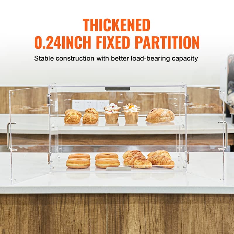 Pastry Case 3-Tier Acrylic Pastry Display Case - 18.7x14.8" Clear ...