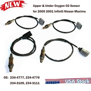 Set Of 4PC New Upper&Under Oxygen O2 Sensor for 2000 2001 Infiniti ...