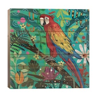 Scarlet Macaw Print On Wood by Magali Modoux - Multi-Color - Bed Bath ...