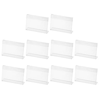 Mini Acrylic Sign Display Holder 6x4", Slant Back Name Tag Horizontal ...