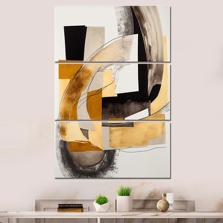 Designart "Glam Art Deco Abstract IV" Modern Transitional Canvas Art ...