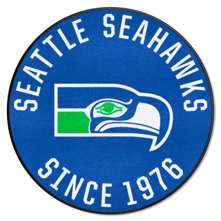 Seattle Seahawks Roundel Rug - 27in. NFL Retro Logo, Original Seahaw ...