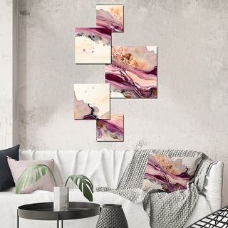 Designart "River In The Redend Point Canyon IV" Abstract Liquid Ink ...