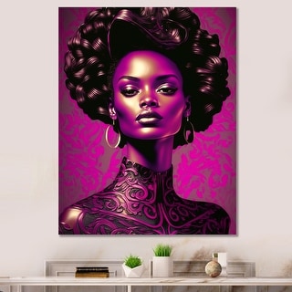 Designart "Vintage High Fashion African American Model V" Fashion Woman ...