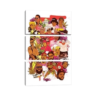 iCanvas "Rap Legends" by Nick Cocozza 3-Piece Canvas Wall Art Set - Bed ...