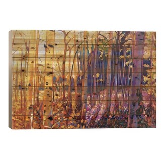 Autumn Aspens Print On Wood by Greg Heil - Multi-Color - Bed Bath ...