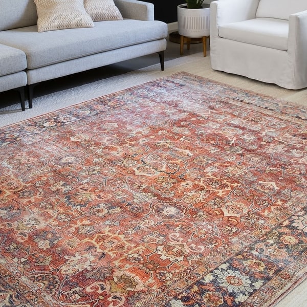 Alexander Home Isabelle Vintage Border Printed Area Rug - On Sale - Bed ...