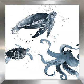 "Navy Ink Sea Life (Square)" Print on Acrylic - Bed Bath & Beyond ...