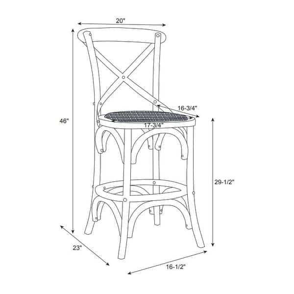 Delilah Rustic Cross Back Bar Stool - Bed Bath & Beyond - 17178101