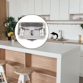 Square Stainless Steel Sink Strainer with Post Stopper Home and Kitchen ...