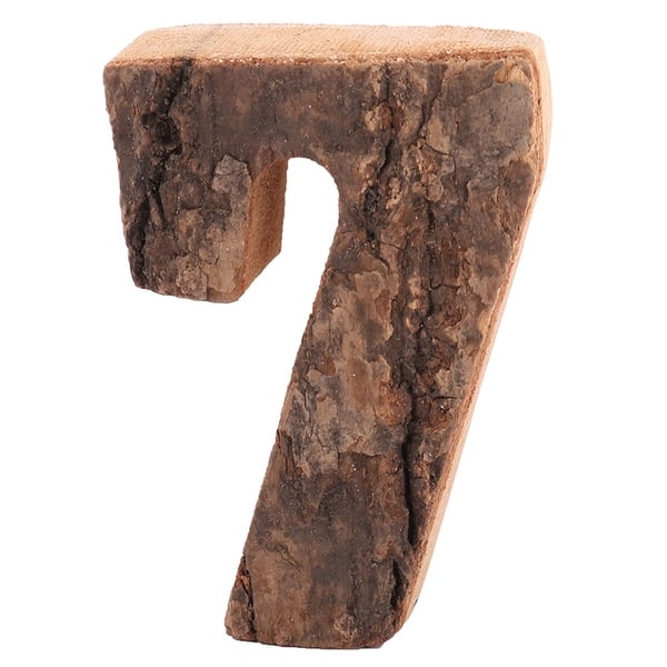 House Street Wood 7 Shaped Numeral Decor Door Plate Plaque Number Label ...