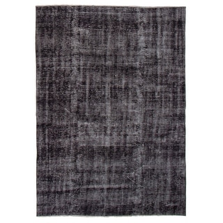 ECARPETGALLERY Hand-knotted Color Transition Black Wool Rug - 5'7 x 7 ...