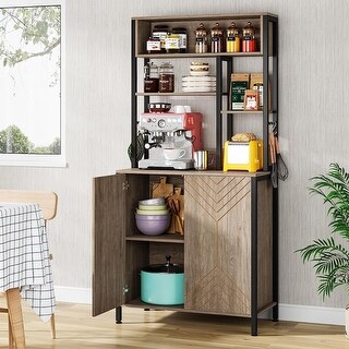 Bakers Rack, Baker Racks with Storage Cabinet, Large, Farmhouse - Bed ...