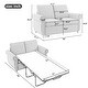 Pull Out Sofa Bed Loveseat Sleeper with Twin Size Memory Mattress - Bed ...