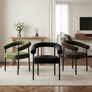 Modern 24" Upholstered Velvet Solid Back Counter Stool with Arms - Bed ...