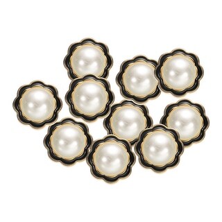Faux Pearl Buttons Plastic Round Sewing Button Replacement Craft ...