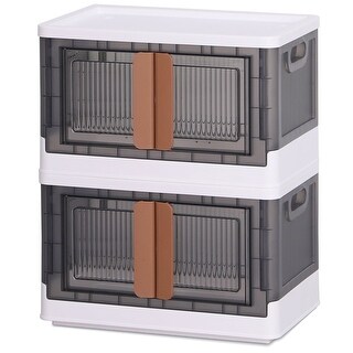 76 Quart XL Storage Bins with Lids Zarler 2Pcs Collapsible Lidded ...