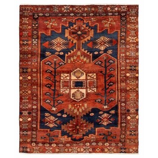 ECARPETGALLERY Hand-knotted Melis Vintage Copper Wool Rug - 4'10 x 6'1 ...