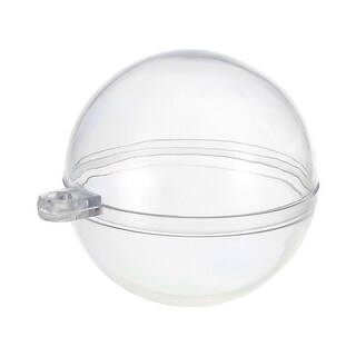 Plastic Ornaments Ball, Craft Ball Clear 1.57" with Hook Pack of 20 ...