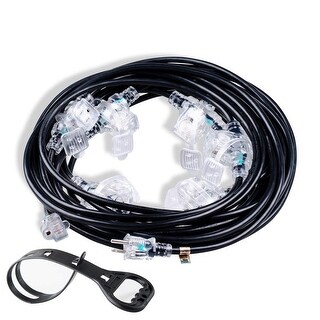 50FT Power Extension Cord 3 Prong,Seven Nema 5-15R Female Socket.LED ...
