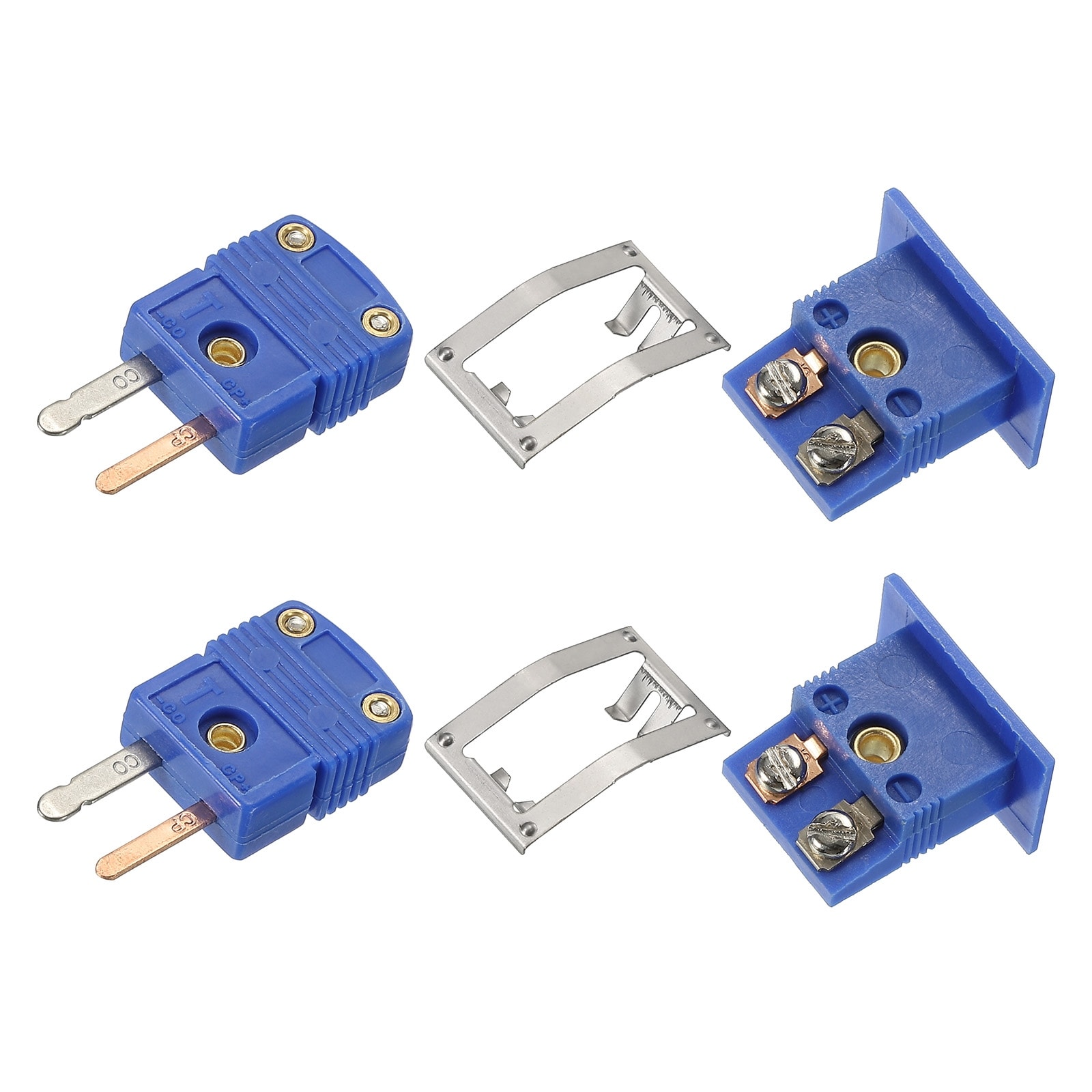 J Type Thermocouple Wire Connectors Male Plug with Panel Mount Mini ...
