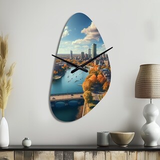 Boston Beautiful Cityscape Spot II - Boston Wall Clocks in Fall Shape ...