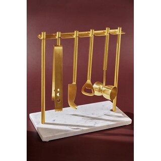 Tokyo Marble & Gold Bar Tools Set - Bed Bath & Beyond - 35411559