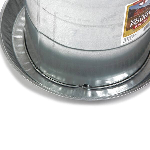 Miller Manufacturing 5 Gal Double Wall Metal Poultry Automatic Waterer ...
