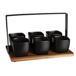 Lasio Ceramic Tapas Set Black-ST - Bed Bath & Beyond - 41303450