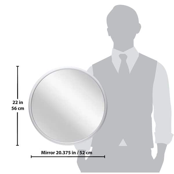 Argento 22 inch Silver Round Hanging Mirror - 22 x 1.5 x 22 - Bed Bath ...