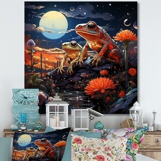 Designart "Cosmic Art Frog II" Frogs & Toadswall Art - Bed Bath ...