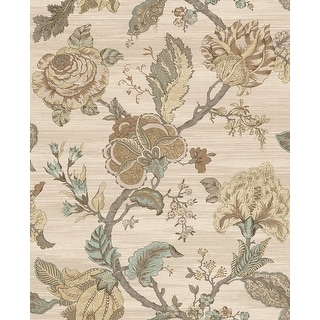 Seabrook Designs Hamilton Watercolor Floral Unpasted Wallpaper - Bed ...