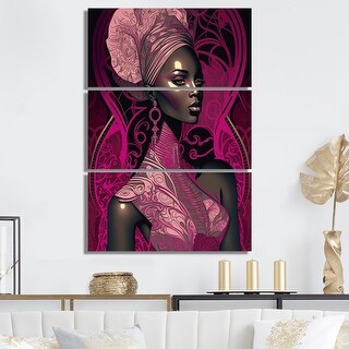 Designart "Beautiful Retro African American Model VII" African American ...